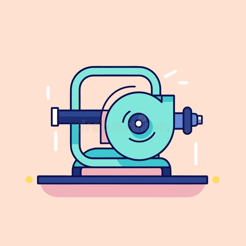 Vector of a Smiling Face Machine Icon in a Simple and Clean Line Vector ...