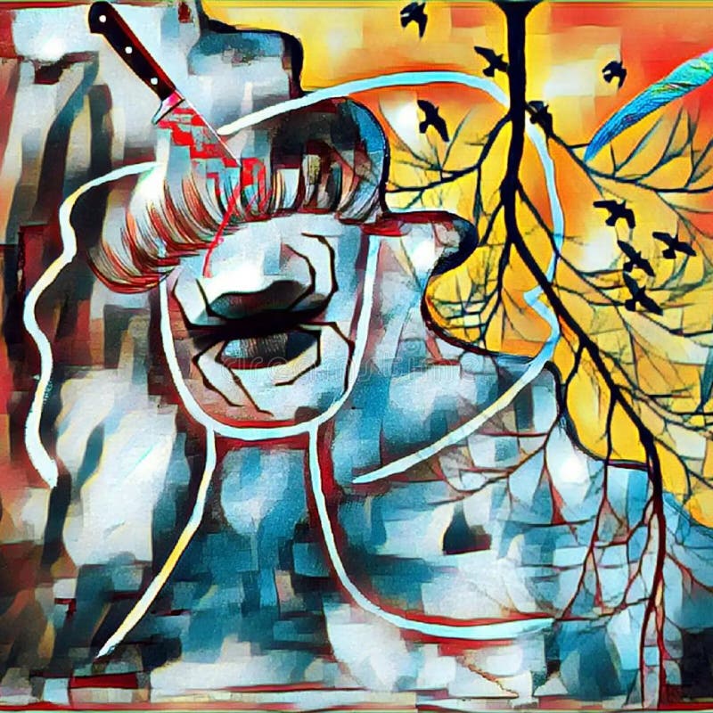 Drawing is Made in the Style of Dadaism Stock Image - Image of dadaism ...