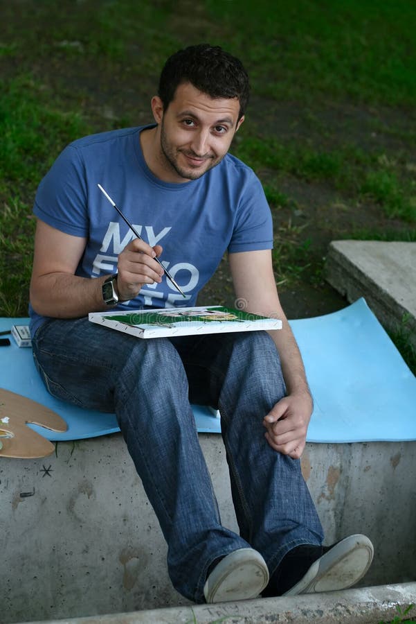 Drawing man stock image. Image of color, arts, artistic - 12997875