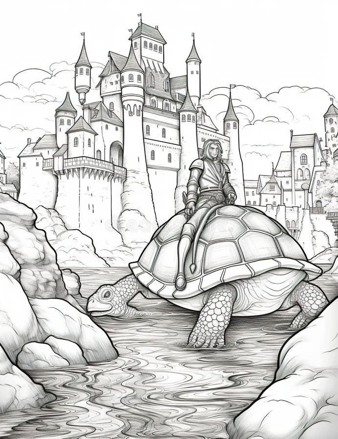 Fantasy Turtle Castle Stock Illustrations – 51 Fantasy Turtle Castle ...