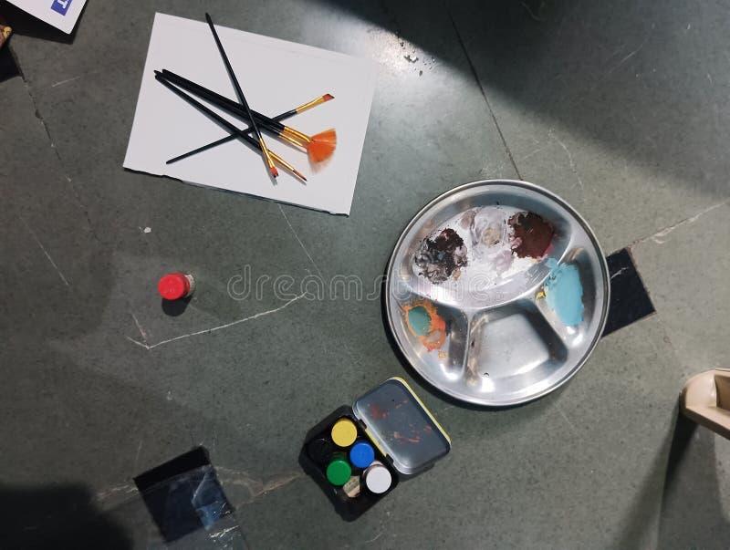 Drawing Materials for Drawing, Like Brushes, Colour Box Stock ...