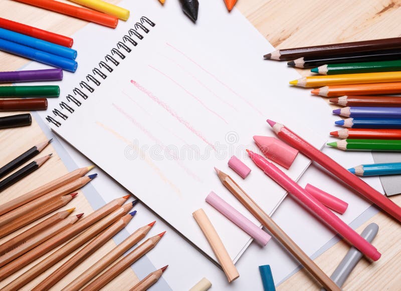 Drawing materials stock image. Image of backgrounds, colors - 51688461