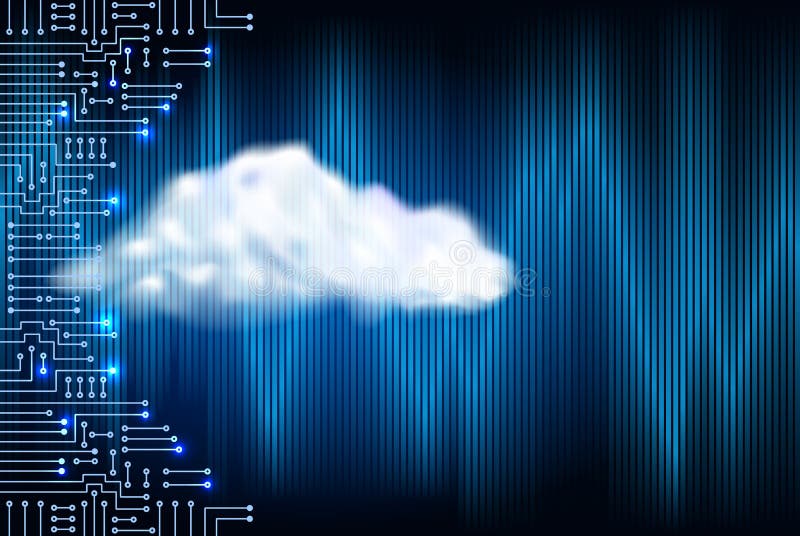 Drawing Modern Electronic Circuit with Digital Concept Cloud Stock ...