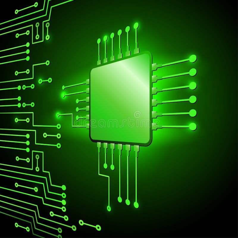 Drawing Modern Electronic Circuit Stock Vector - Illustration of ...