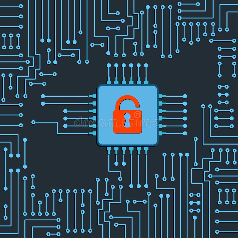 Drawing Modern Electronic Circuit Stock Vector - Illustration of ...