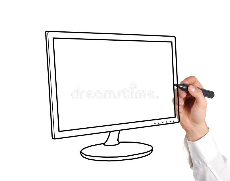 Drawing Monitor Pattern Vector Stock Vector - Illustration of graphic ...