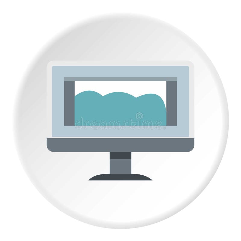 Drawing monitor icon stock vector. Illustration of equipment - 90975080