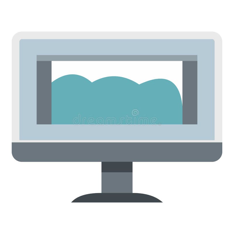 Drawing monitor icon stock vector. Illustration of equipment - 90975080