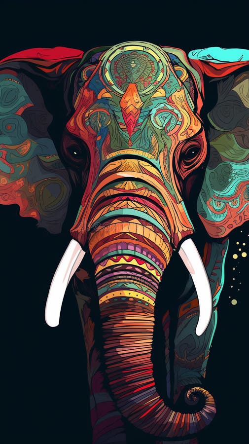 Beautiful Multi Colored Elephant Stock Illustrations – 22 Beautiful ...