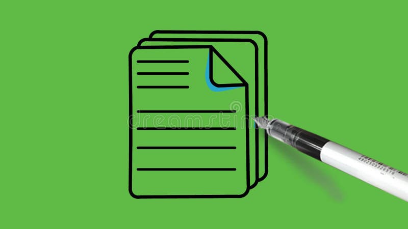 Drawing Multiple File in Black and Blue Colour Combination on Abstract ...