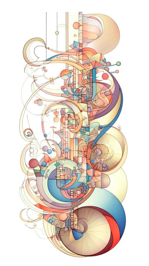 A Drawing of a Musical Instrument with Musical Notes. Generative AI ...