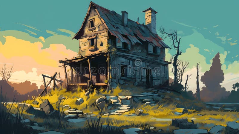 Abandoned House Drawing Stock Illustrations – 1,799 Abandoned House ...