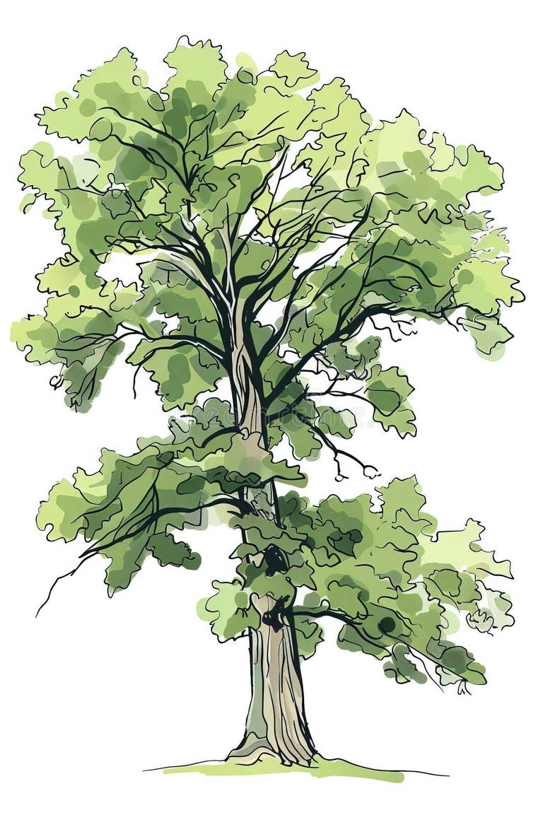 Sycamore Tree Drawing Stock Illustrations – 270 Sycamore Tree Drawing ...
