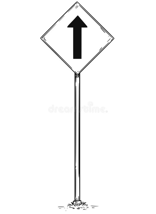 One Way Sign Cartoon Stock Illustrations – 459 One Way Sign Cartoon ...