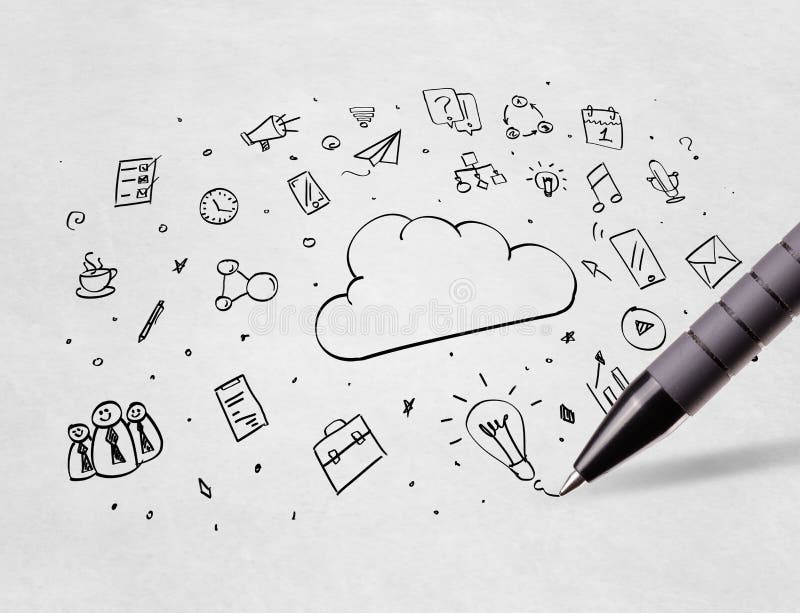 Drawing Online Task Management Concept Stock Photo - Image of ...