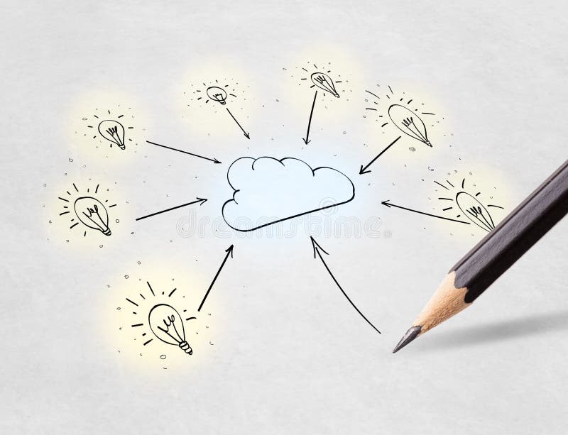 Drawing Online Task Management Concept Stock Image - Image of modern ...