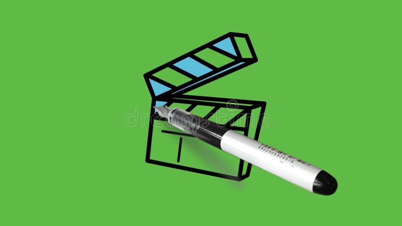 Drawing a Person with Speaker and Box in Black and Blue Colour ...