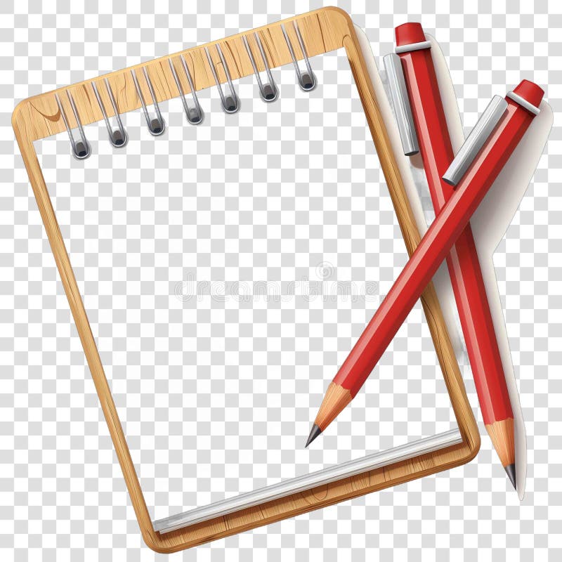 Drawing Pad Transparent Background Realistic Element Stock Illustration ...