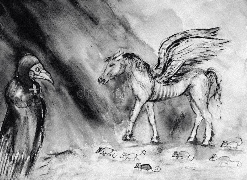 Death White Horse Stock Illustrations – 286 Death White Horse Stock ...