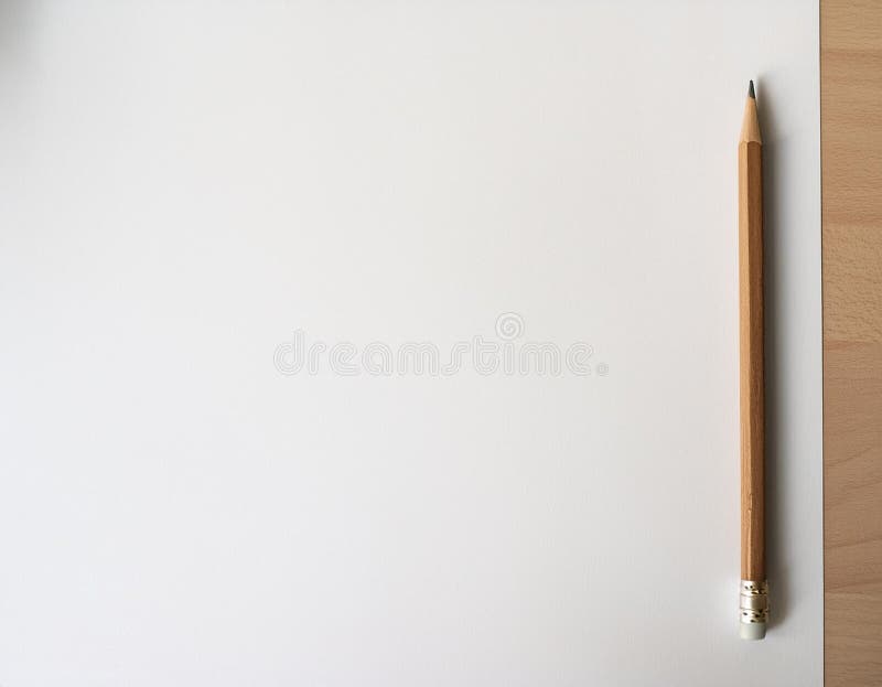 Drawing Paper with Pen and Copy Space Stock Image - Image of ideas ...