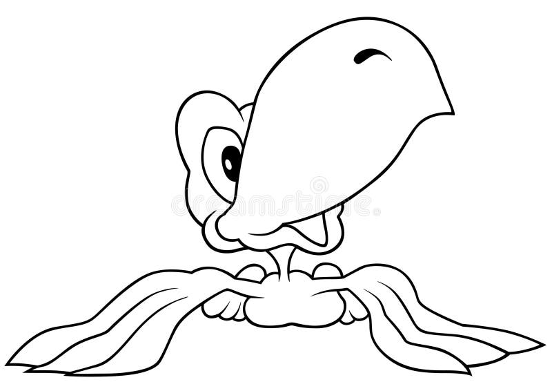 Drawing of a Parrot with a Big Beak Stock Vector - Illustration of ...