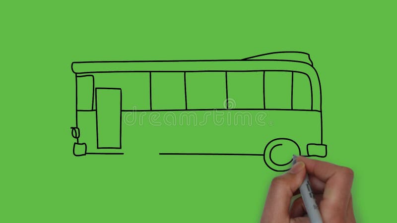 Drawing an Passenger Car with Black and Color Combination on Abstract ...
