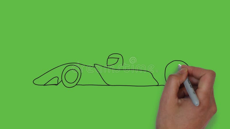 Drawing an Passenger Car with Black and Color Combination on Abstract ...