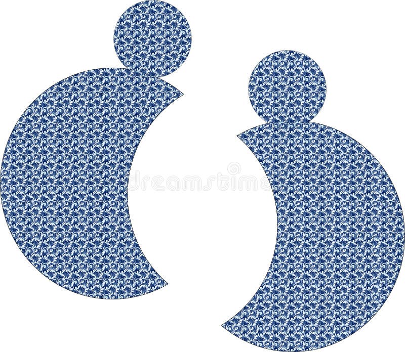 Drawing Pattern of a Pair of Moon Earring Jewelry Stock Illustration ...