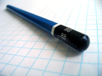 Drawing Pencil on Graph Paper Stock Photo - Image of detail, objects: 26554