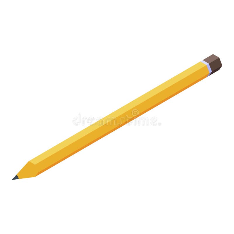 Drawing Pencil Icon, Isometric Style Stock Vector - Illustration of ...