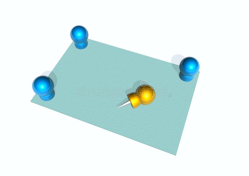 Drawing pin stock illustration. Illustration of white - 11784448