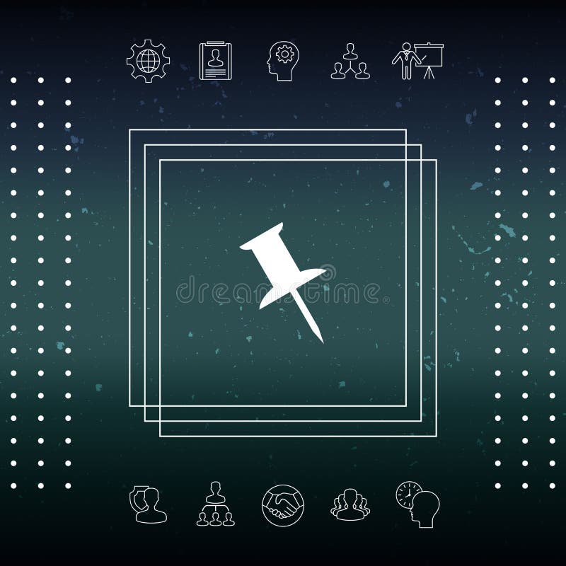 Drawing pin icon stock vector. Illustration of closeup - 114708519