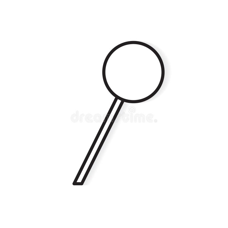 Drawing pin icon stock vector. Illustration of addition - 150894367