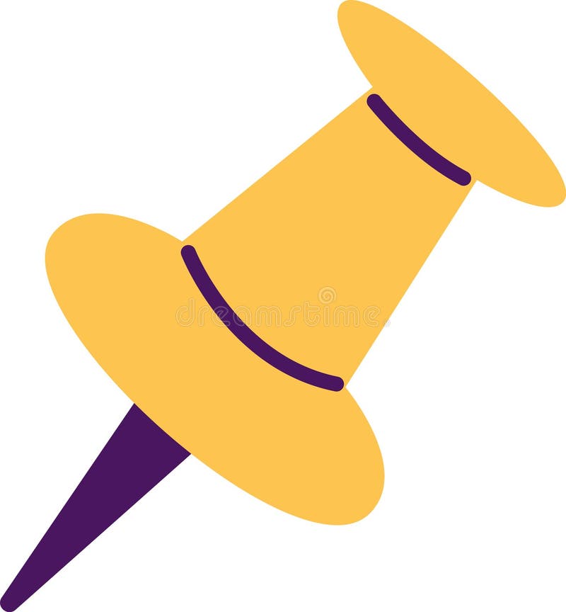 Drawing Pin School Accessory Stock Vector - Illustration of office ...