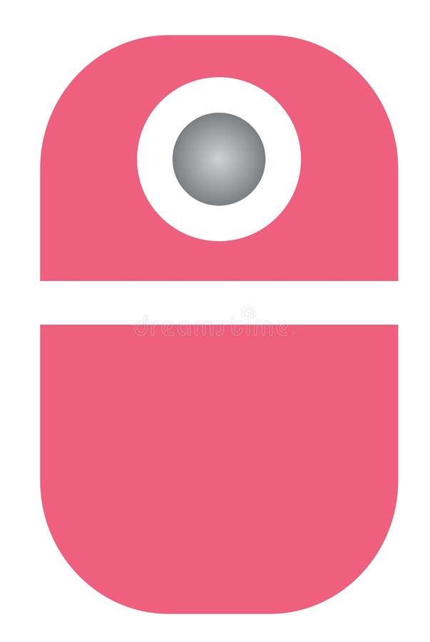 The Drawing of a Pink Computer Mouse, an Input Device that is Used with ...