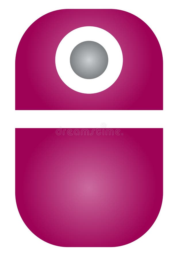 The Drawing of a Pink Computer Mouse, an Input Device that is Used with ...