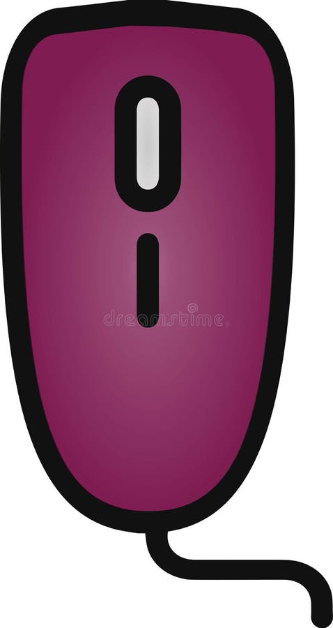 The Drawing of a Pink Computer Mouse, a Small Hardware Input Device ...