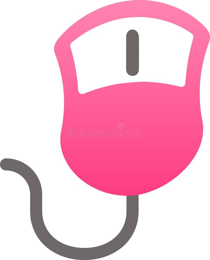 The Drawing of a Pink Computer Mouse, an Input Device that is Used with ...