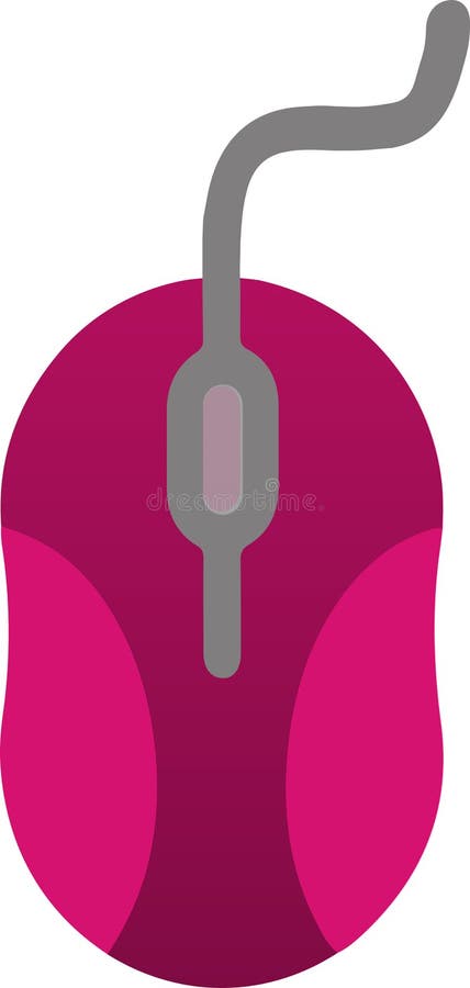 The Drawing of a Pink Computer Mouse, a Small Hardware Input Device ...