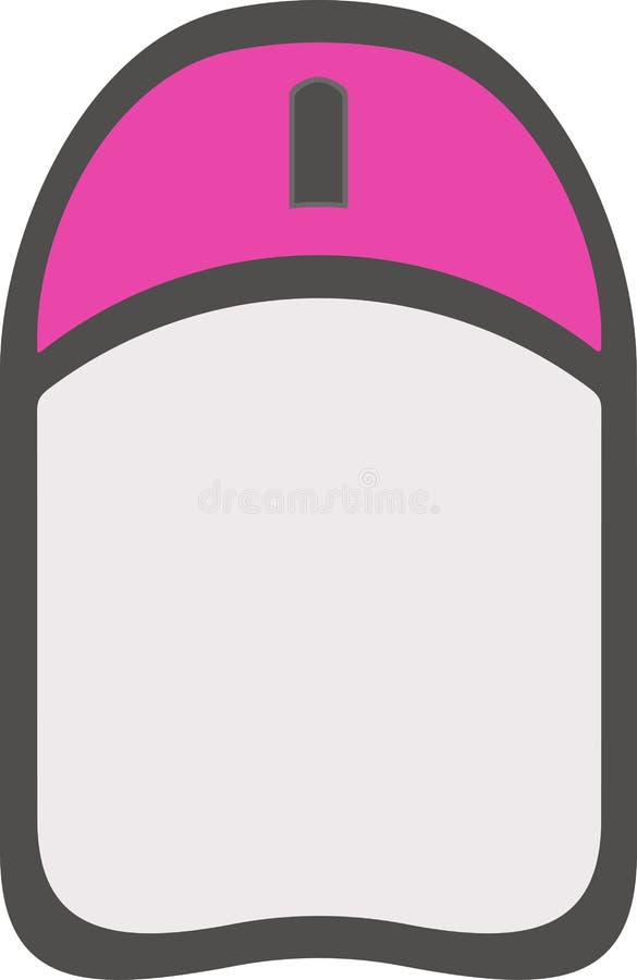 The Drawing of a Pink Computer Mouse, a Small Hardware Input Device ...