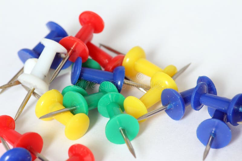 Drawing pins stock photo. Image of stationery, colours - 56888486
