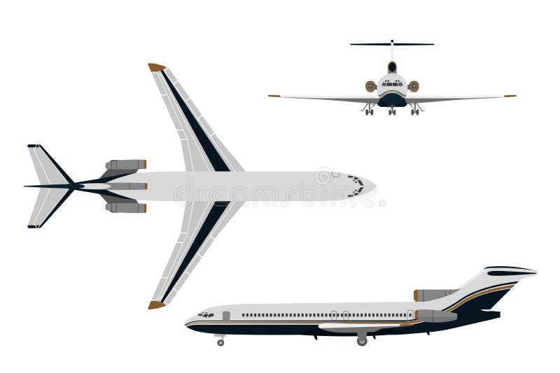 Drawing of a Plane Doodle in a Notebook Stock Vector - Illustration of ...