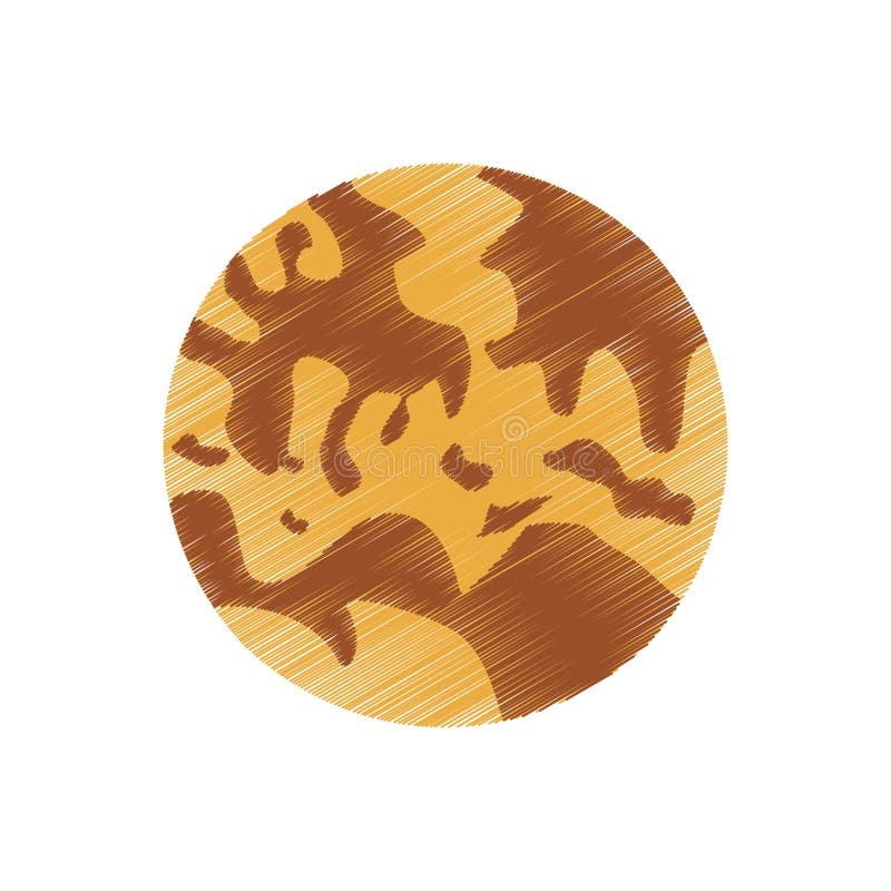 Drawing Planet Mercury Solar System Astronomy Stock Illustration ...