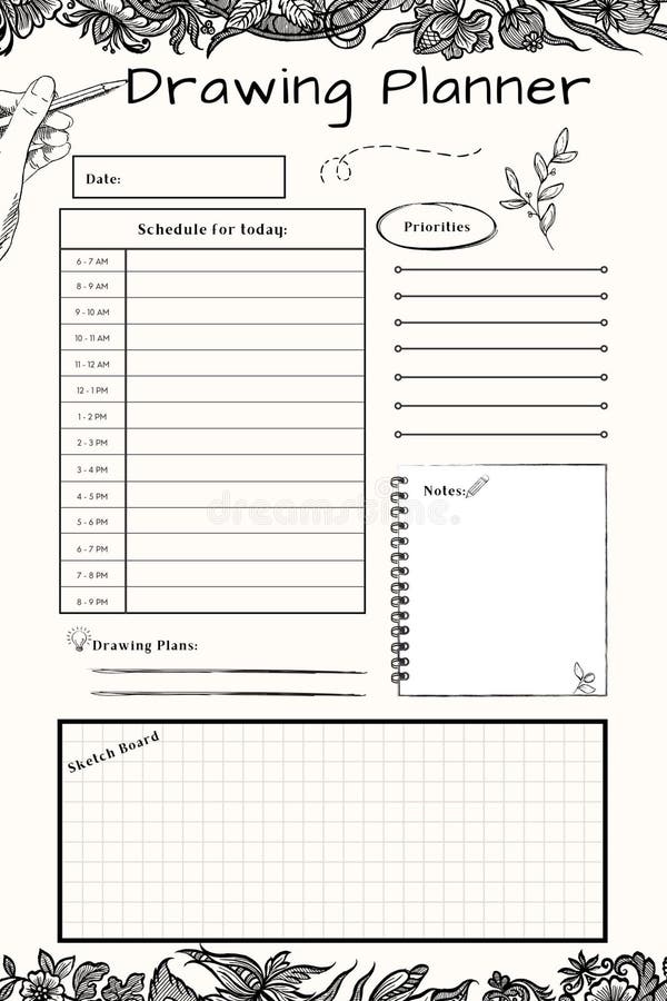 Digital Blank Planner Template Stock Illustrations – 435 Digital Blank ...