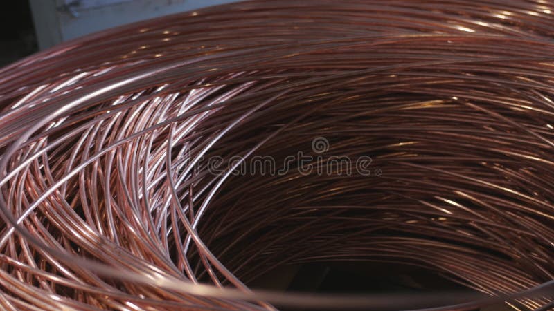 The Drawing Process of Copper Wire. the Plant Producing Electrical ...