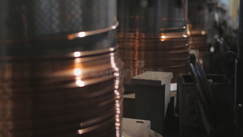 Plant for the Production of Electric Cable. the Drawing Process of ...