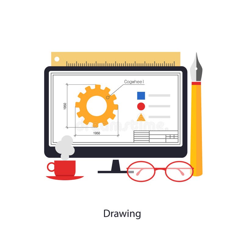 Drawing Process of Young Woman Anime Style Character Stock Vector ...