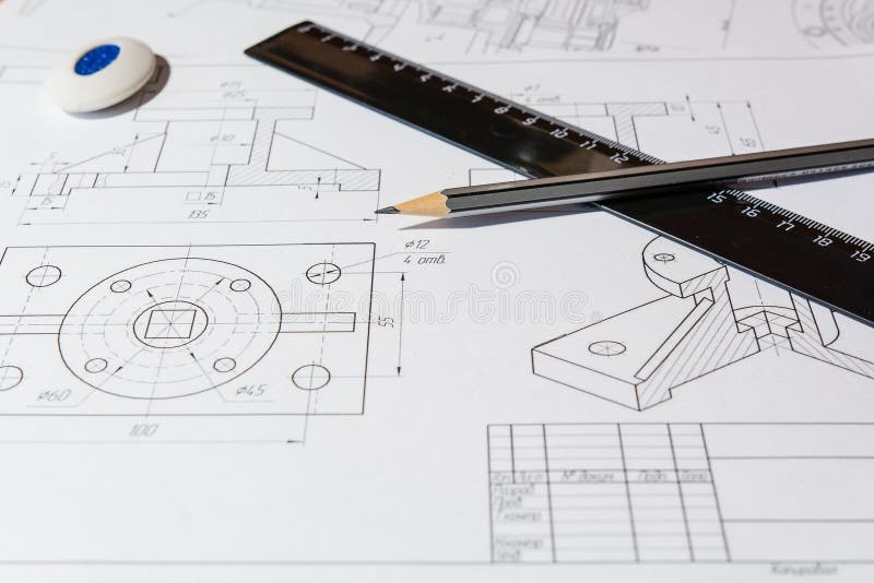 Drawing, project stock image. Image of real, paper, attracted - 82686671