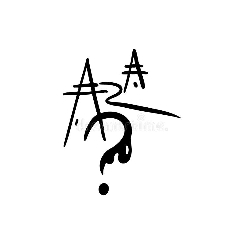 Drawing Question Mark, Oil, Money Vector Illustration Hand Drawn Stock ...