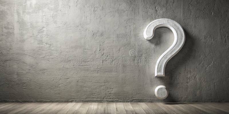 Drawing of a Question Mark on the Wall Generative by AI Stock ...